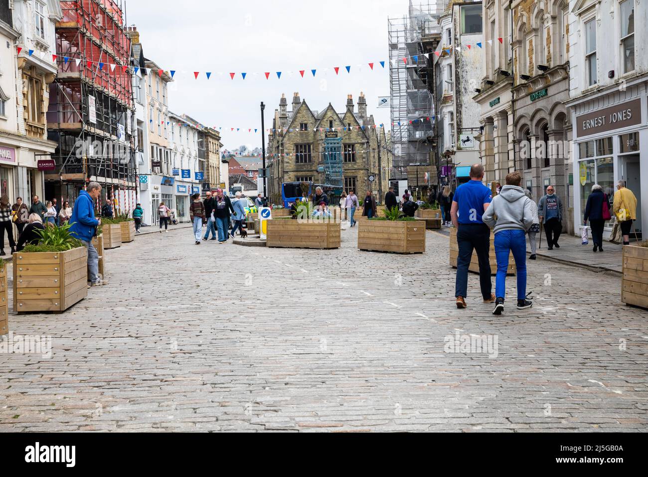 Truro, UK,23rd April 2022,It was an overcast and humid Saturday in ...