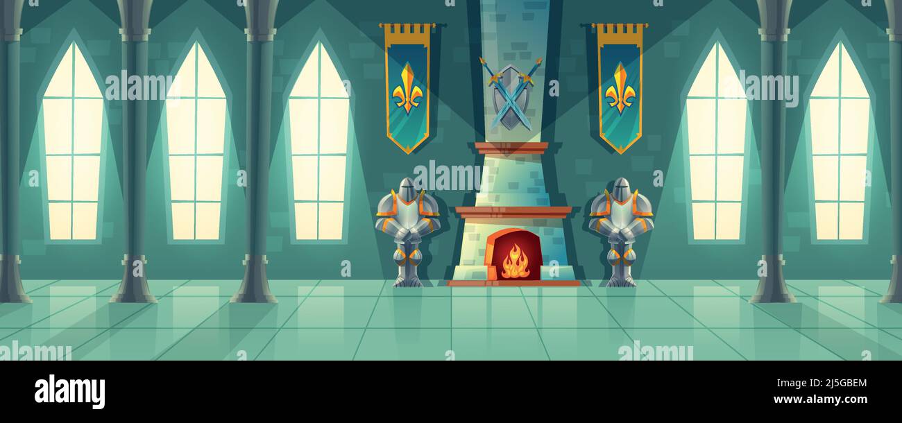 Medieval castle room drawing Stock Vector Images - Alamy