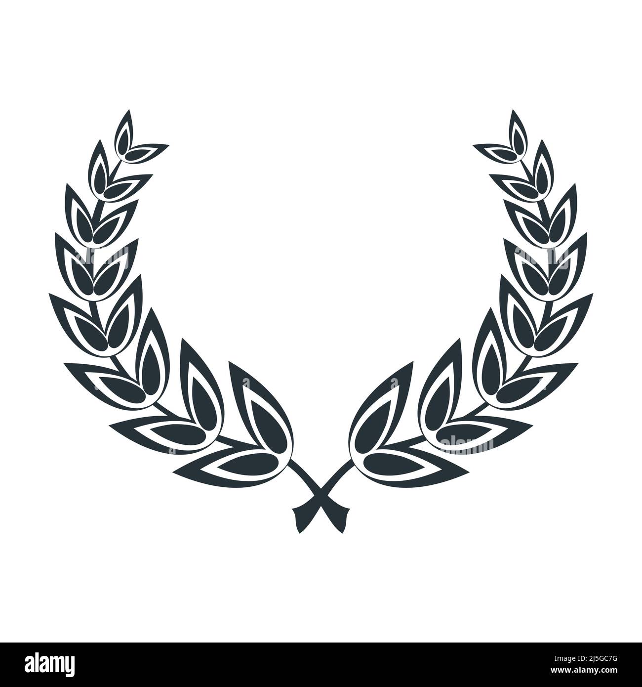 Award laurel decoration element. Laurel wreath. First place award Stock ...