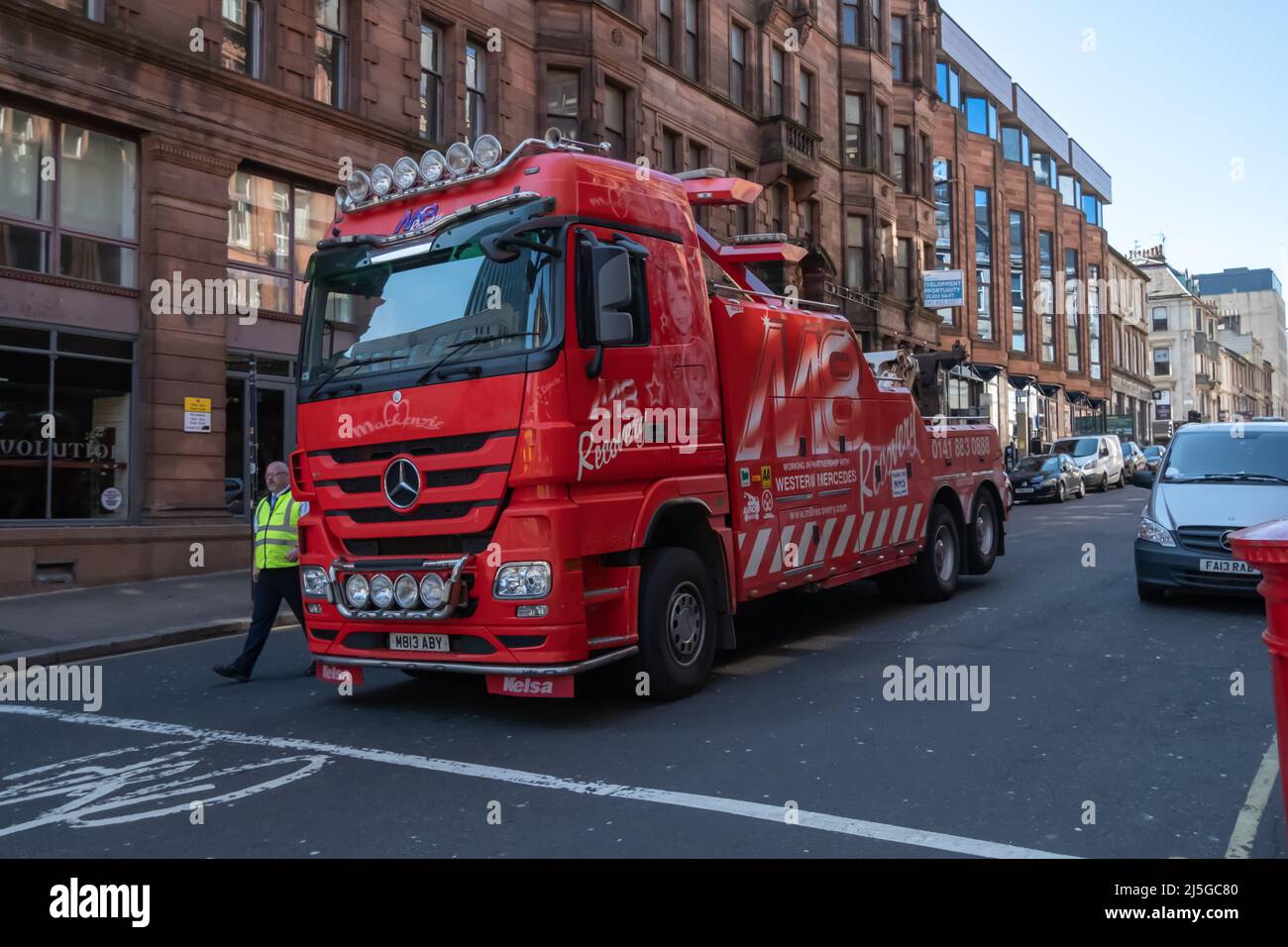 Glasgow, Scotland, UK. 23rd April, 2022. Firefighters from The Scottish ...