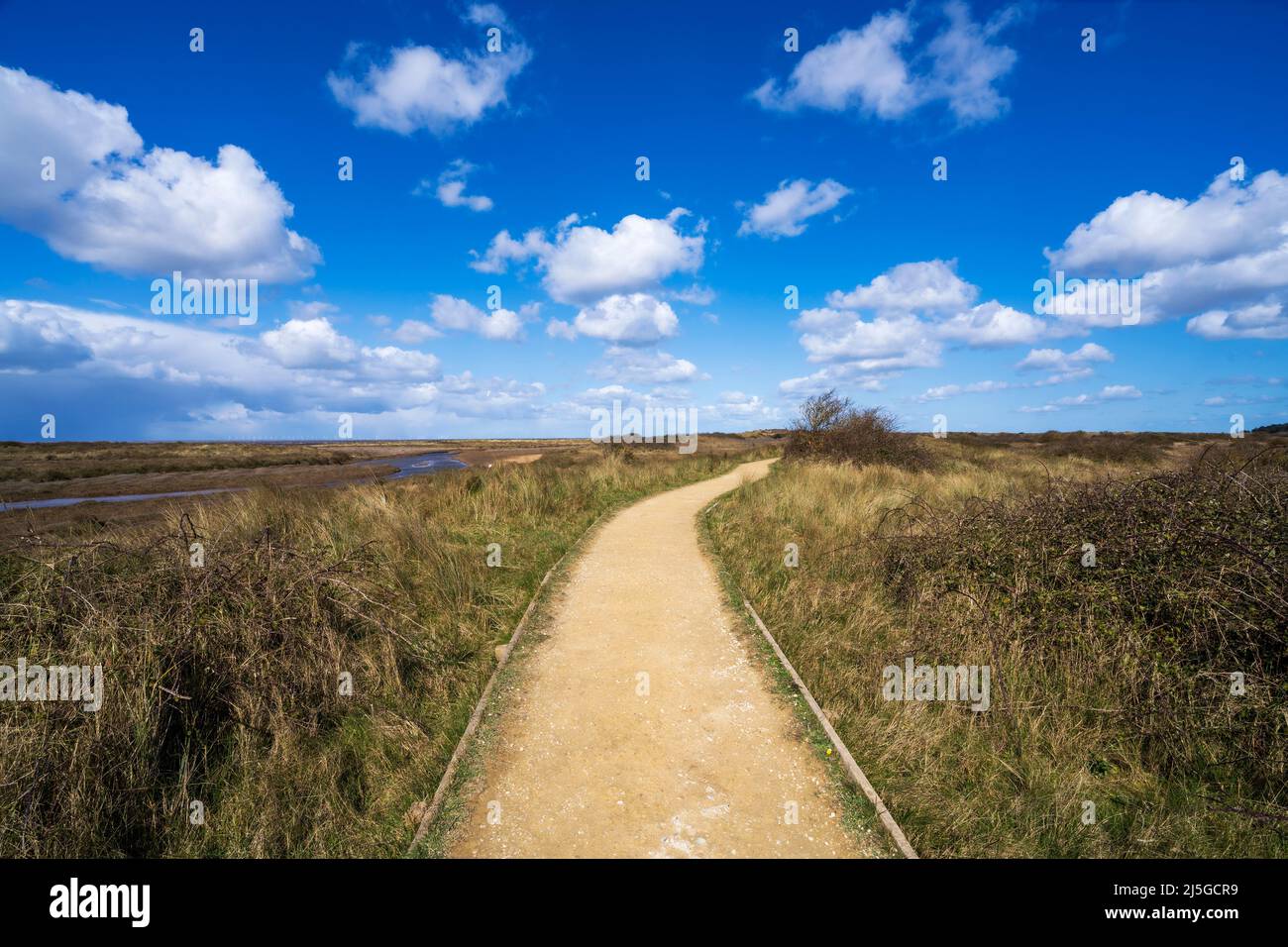 Path leading into Holme Dunes Nature Reserve, Norfolk, UK Stock Photo ...
