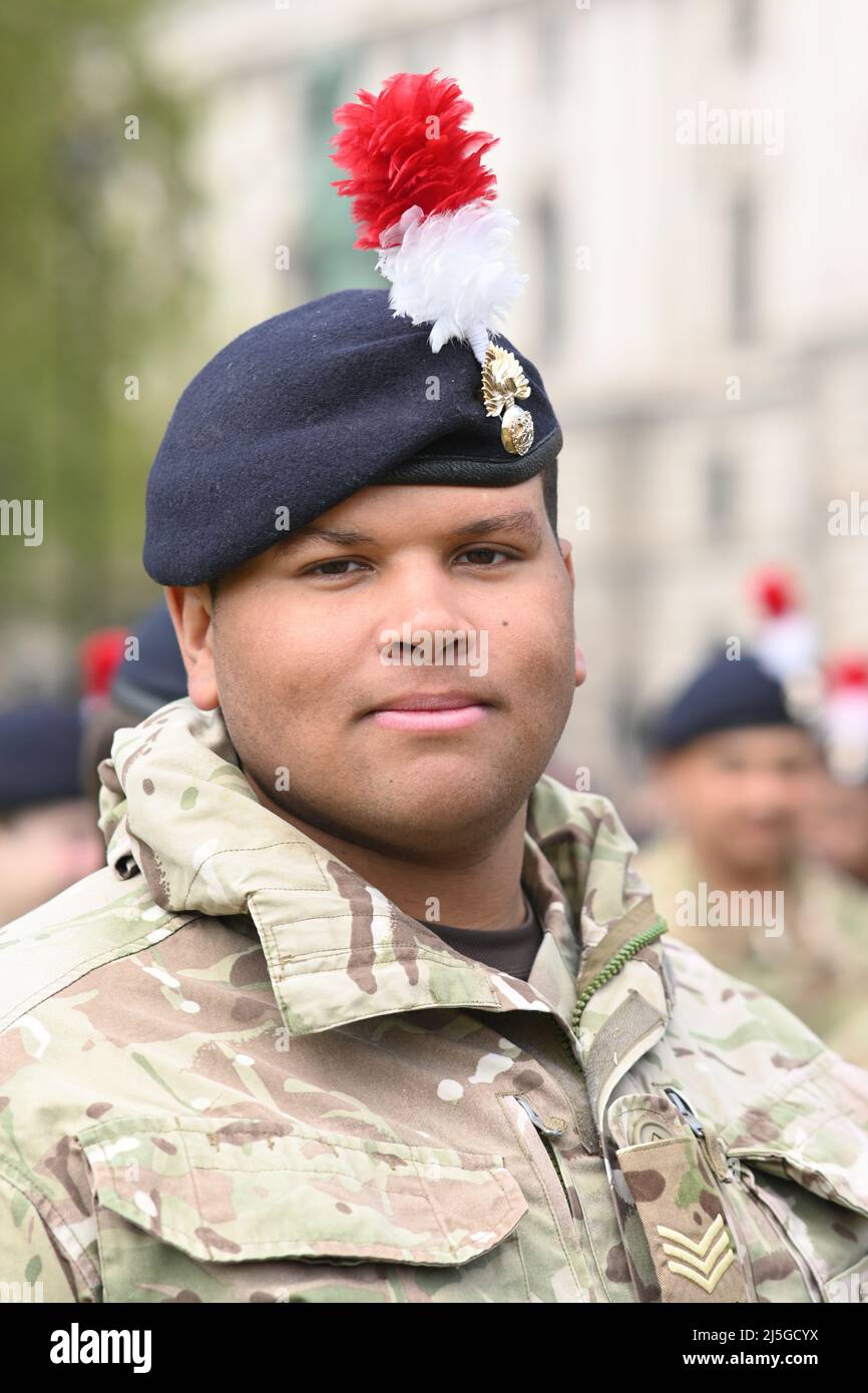 Teenages Army Cadet Force at London’s St George’s Day celebrations in ...