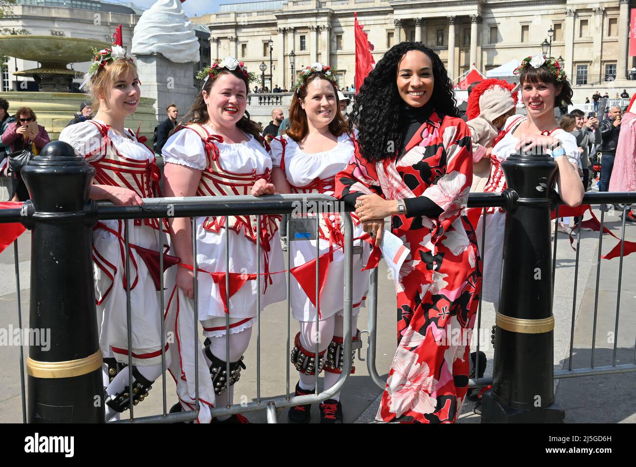 Presenter Michelle Ackerley at London’s St George’s Day celebrations in ...