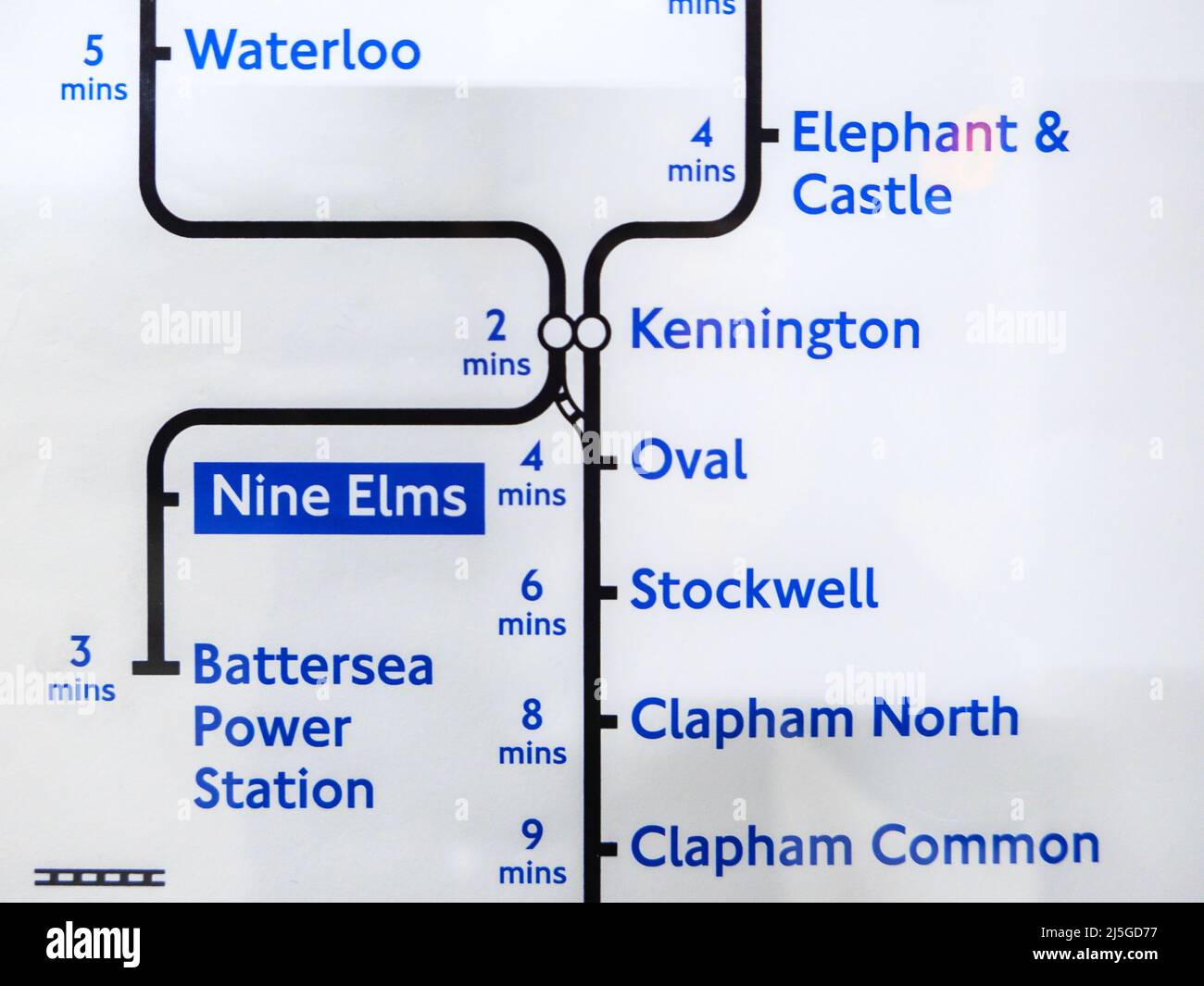 London, UK-12.10.21: Northern Line tube scheme at the Nine Elms ...