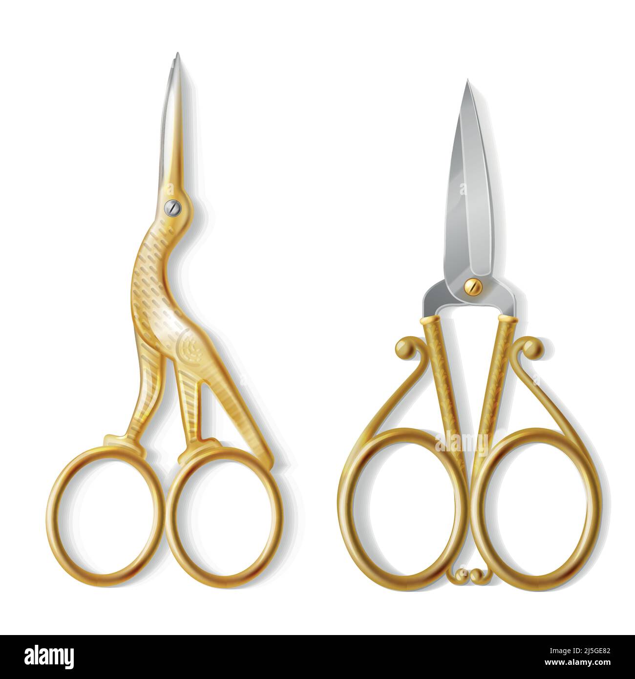 Pair small nail scissors Stock Vector Images - Alamy