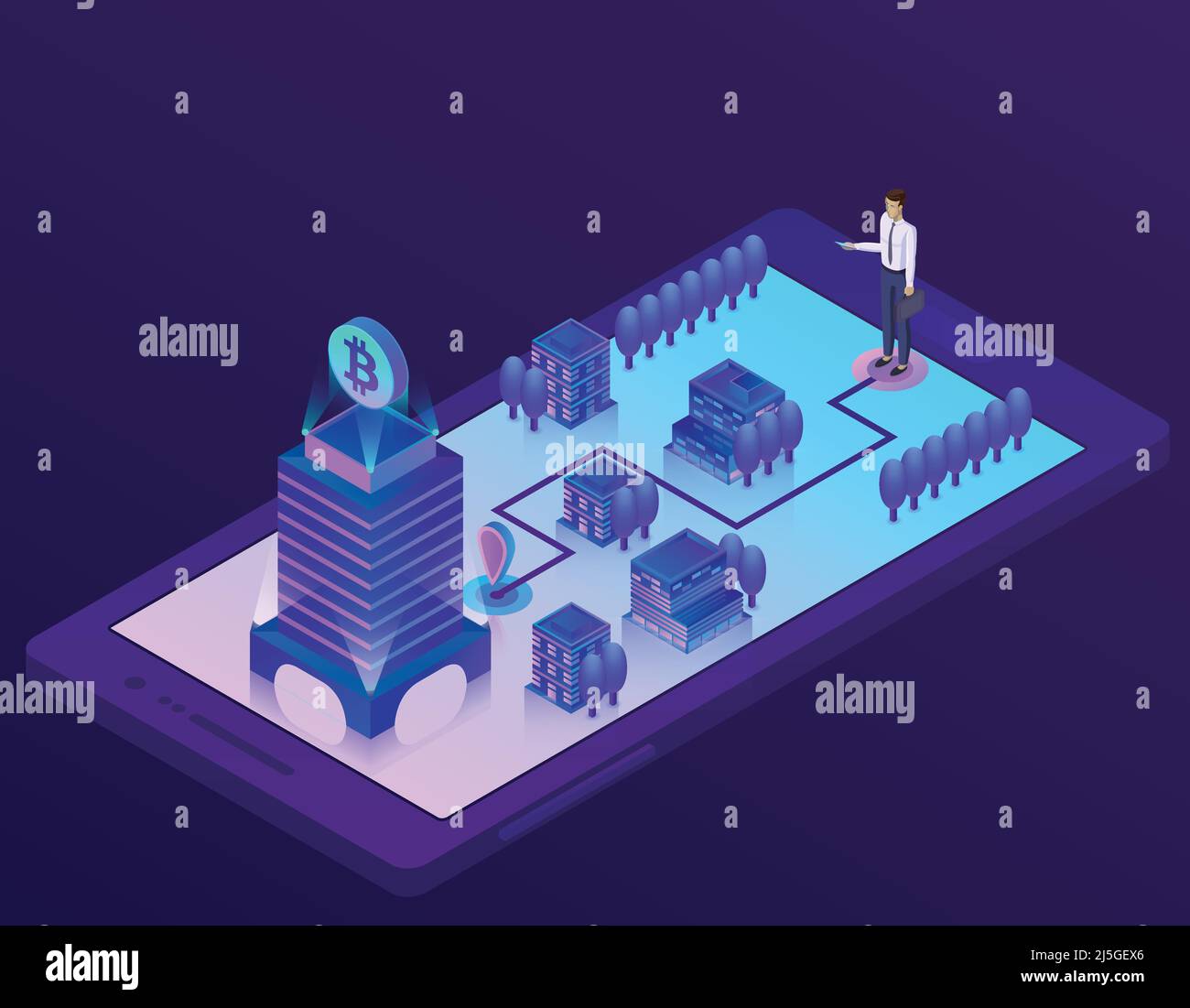 Office route Stock Vector Images - Alamy