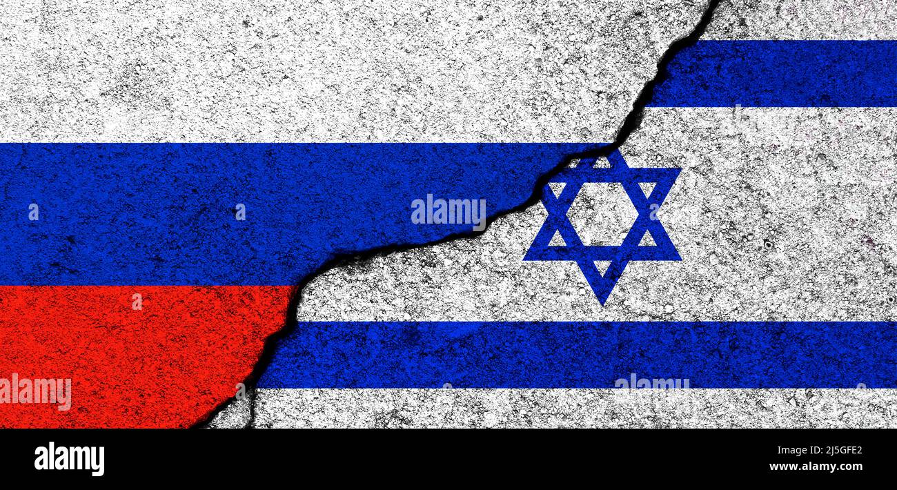 Russia and Israel flags background. Diplomacy and political, conflict ...