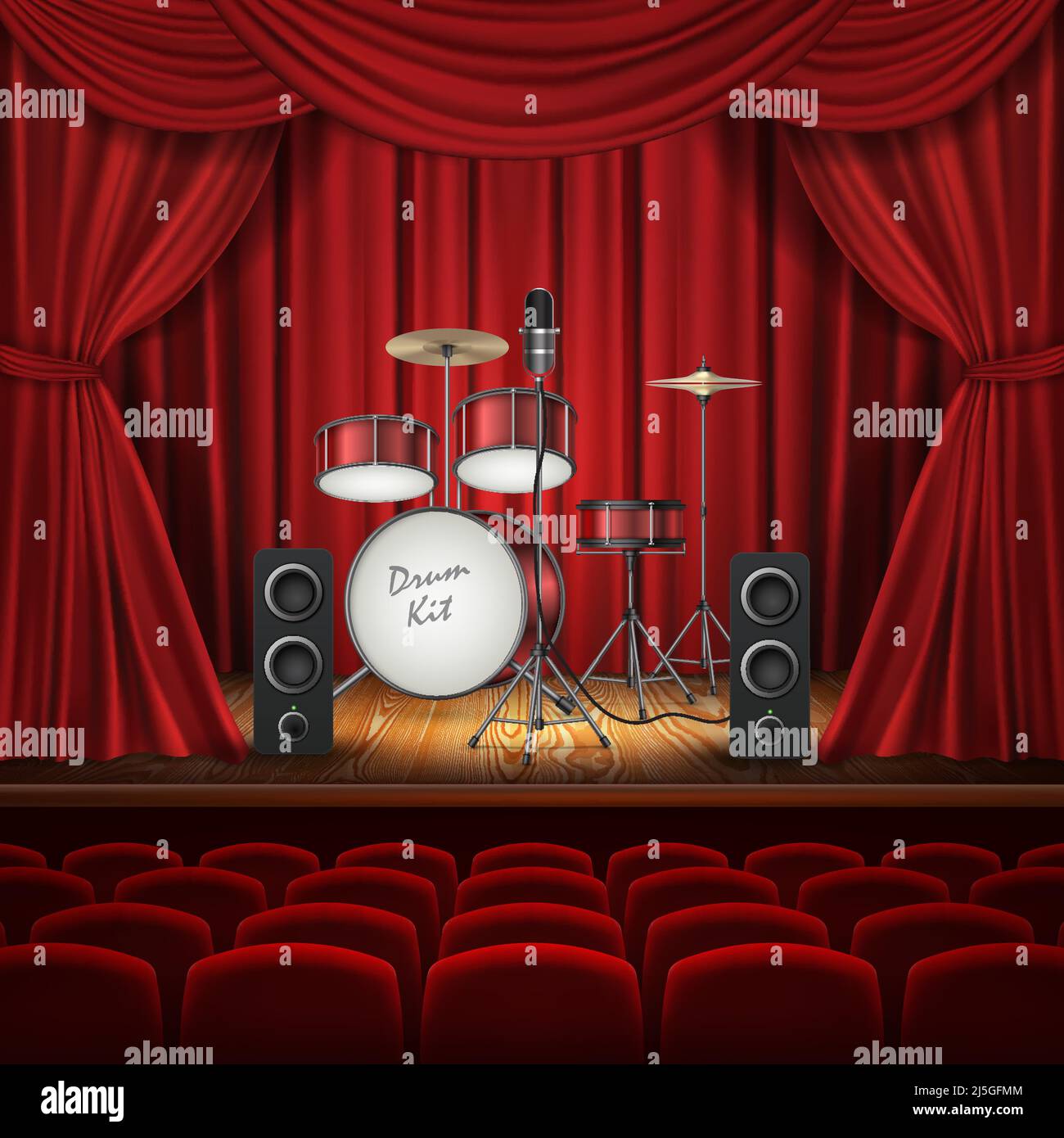 Auditorium drum Stock Vector Images - Alamy