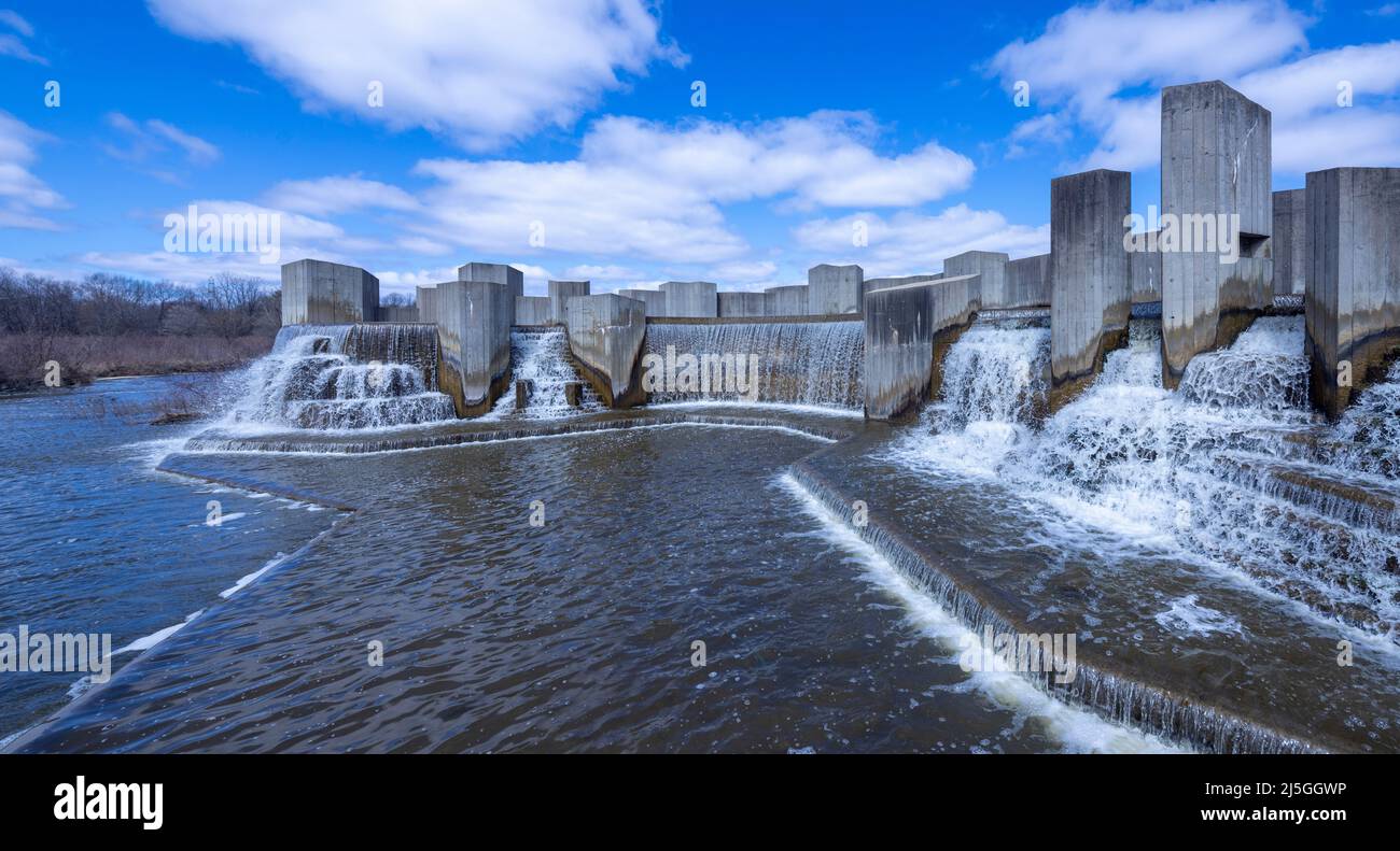 Stepping Stone Falls in the Genesee Recreation Area, brutalist ...