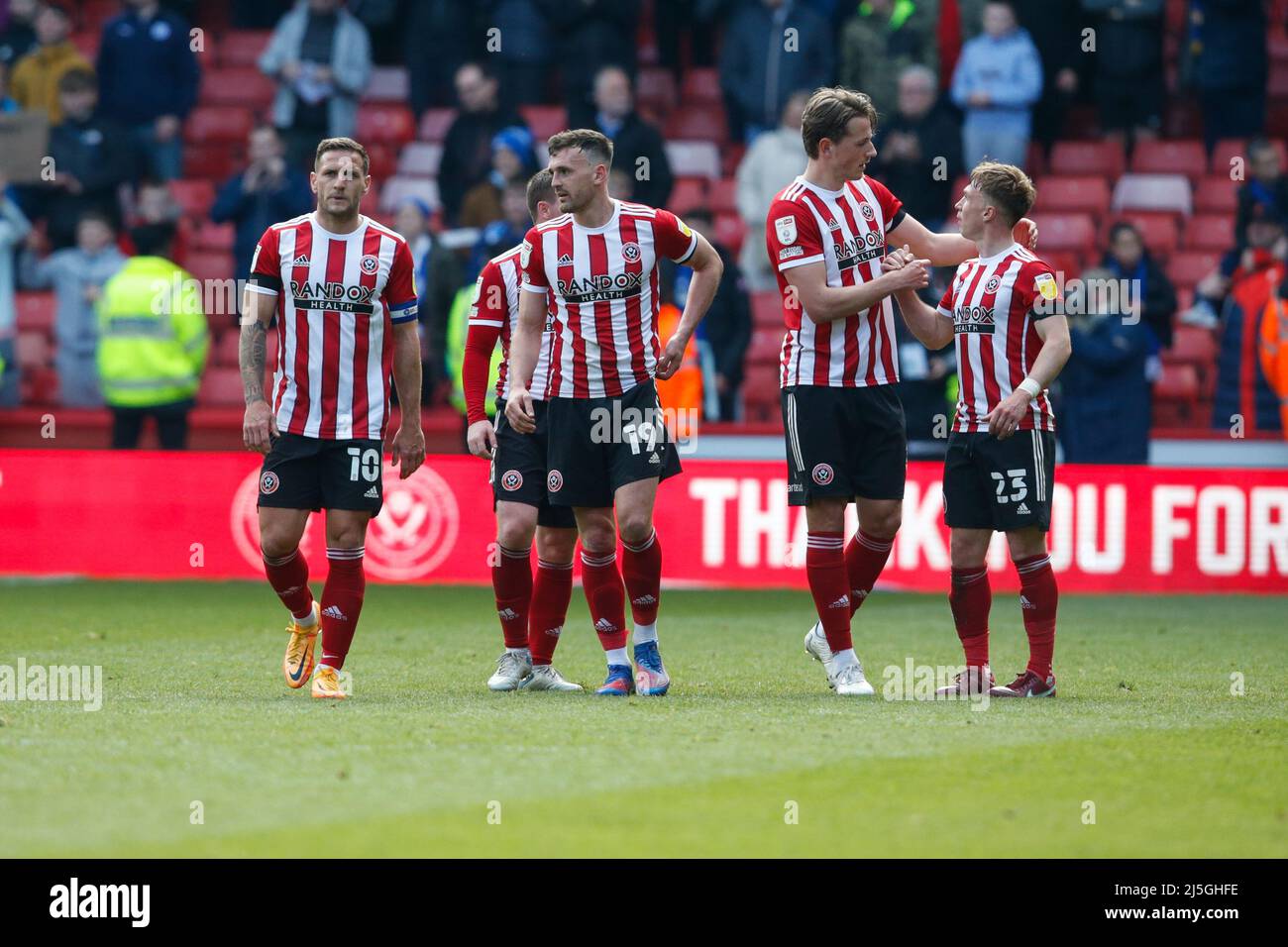 Players of Sheffield United celebrate winning the game Stock Photo - Alamy