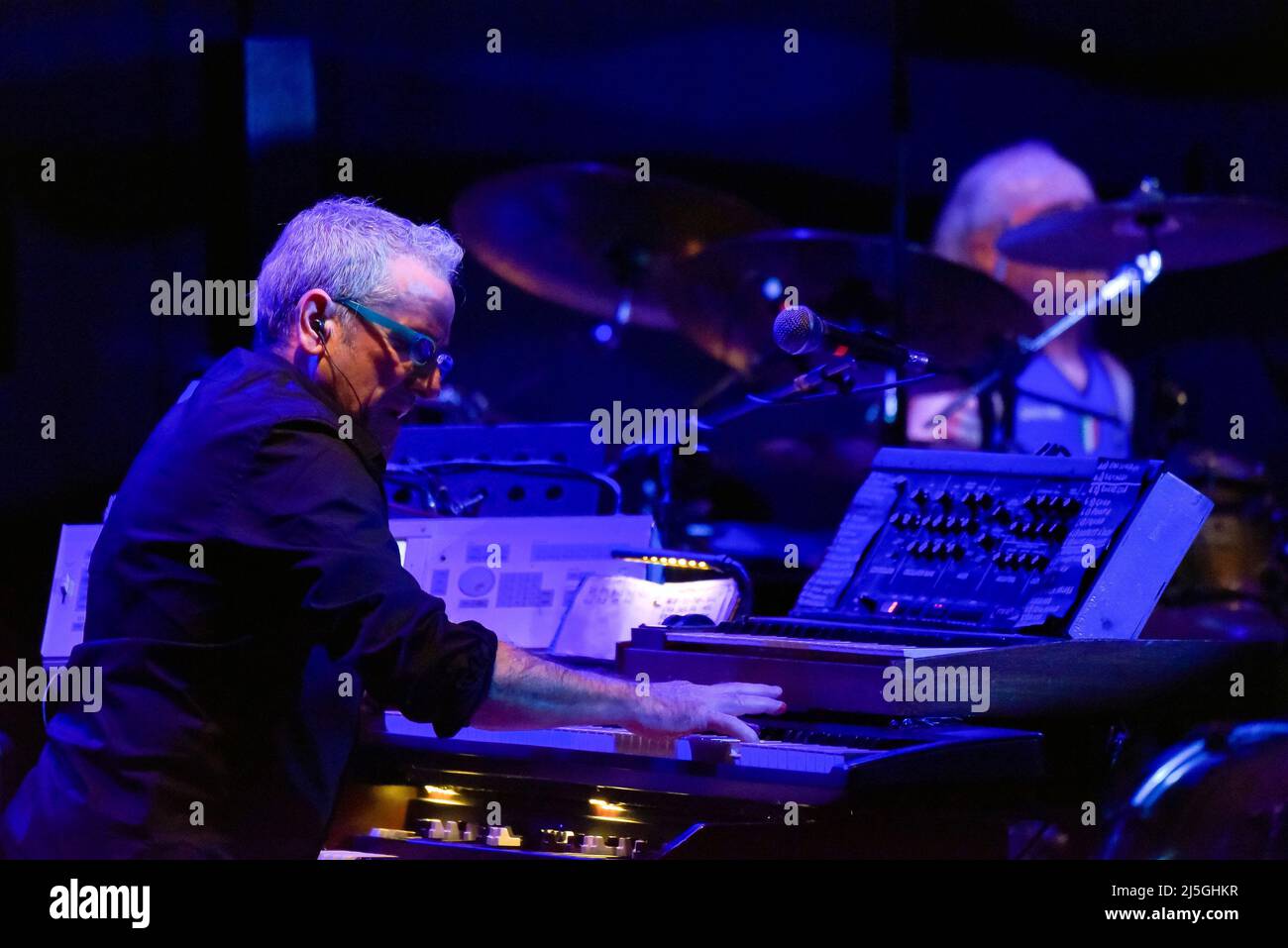 April 22, 2022, Rome, Italy: Michele Bon of the band of Le Orme in ...