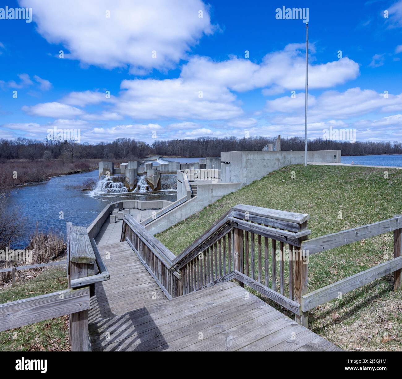 Stepping Stone Falls in the Genesee Recreation Area, brutalist ...