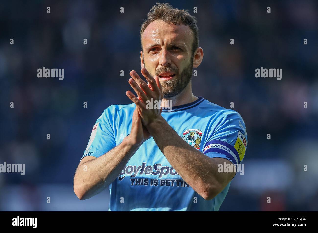 Liam Kelly #6 of Coventry City applauds the travelling fans Stock Photo ...