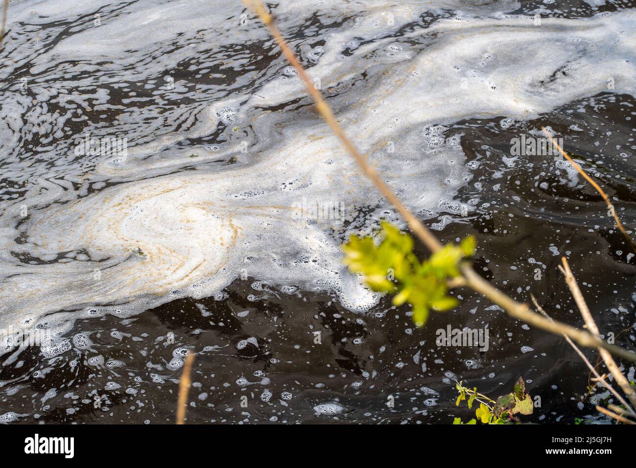 Eton Wick Uk 23rd April 2022 Pollution On The Jubilee River
