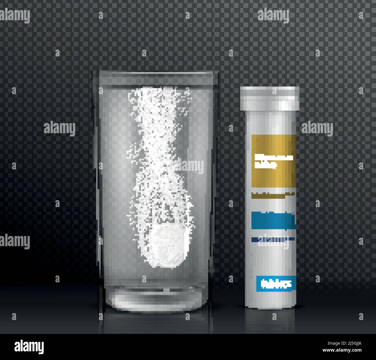 Fizzy tablet water Stock Vector Images - Alamy