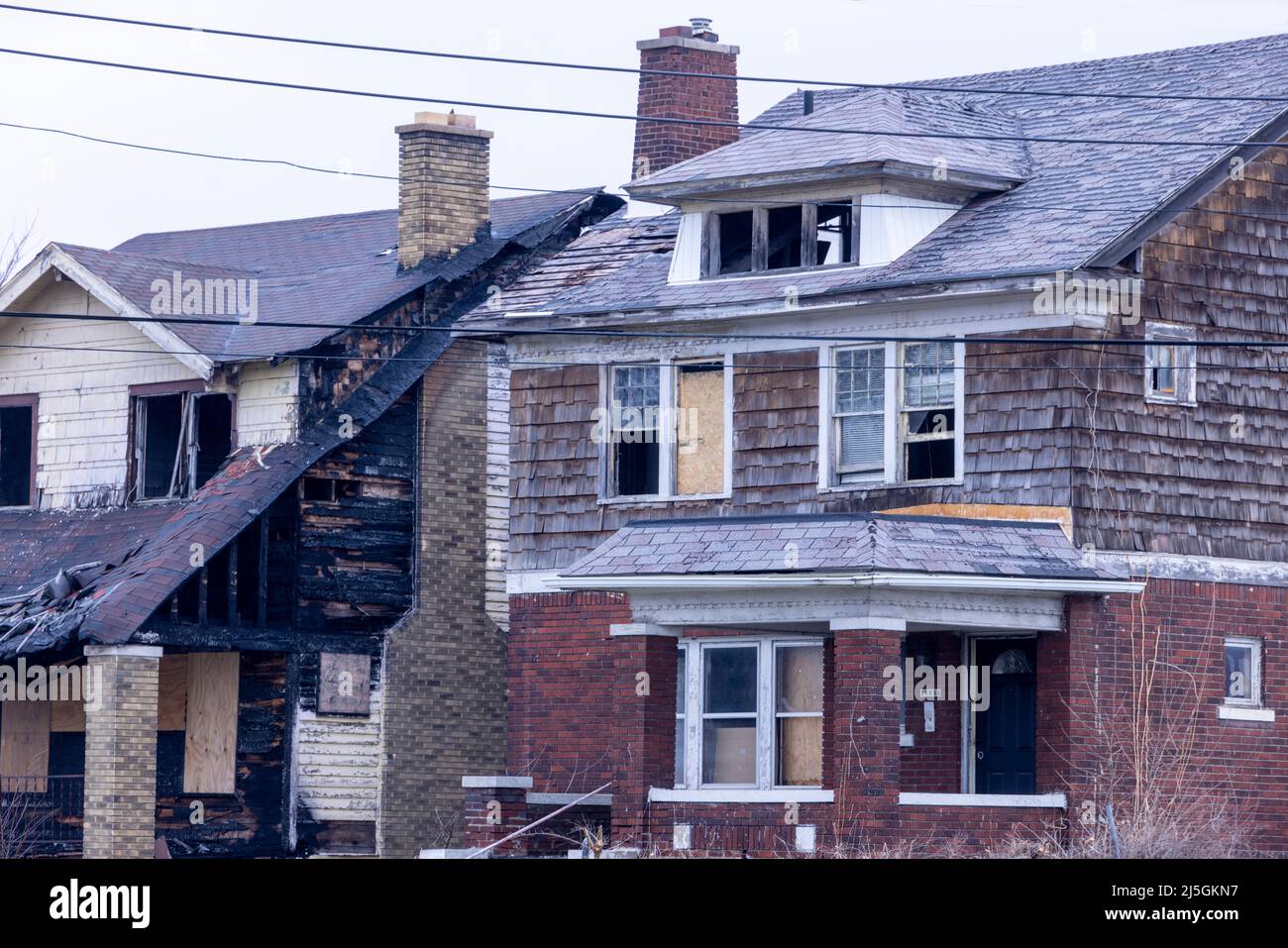 Detroit abandoned houses hi-res stock photography and images - Alamy