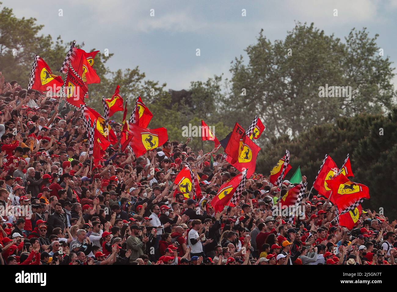 Ferrari fans in grandstand hi-res stock photography and images - Alamy