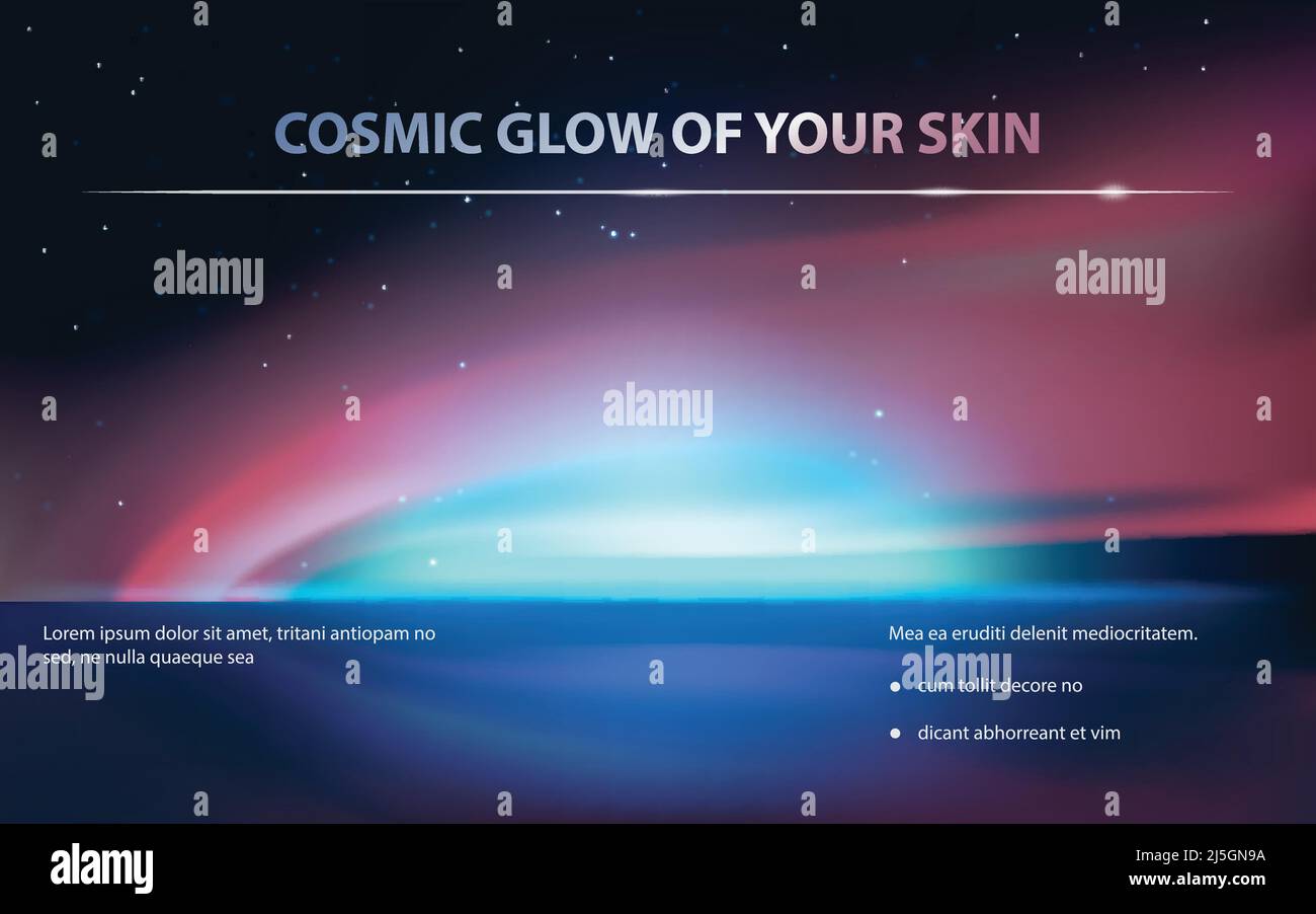 Advertising poster for perfect cosmetic product for glowing skin ...