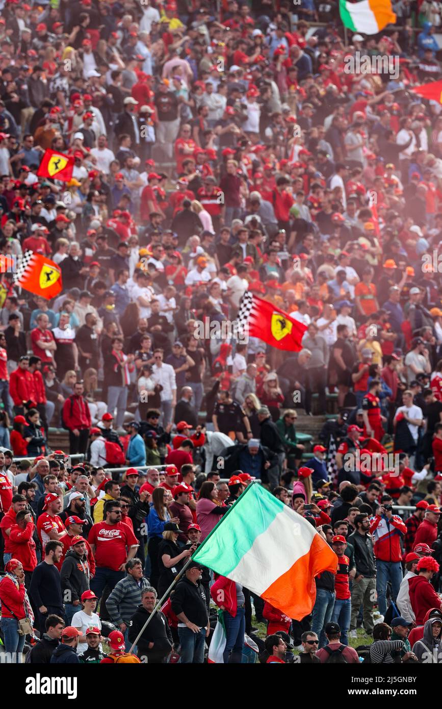 Circuit atmosphere - Ferrari fans in the grandstand. 23.04.2022 ...