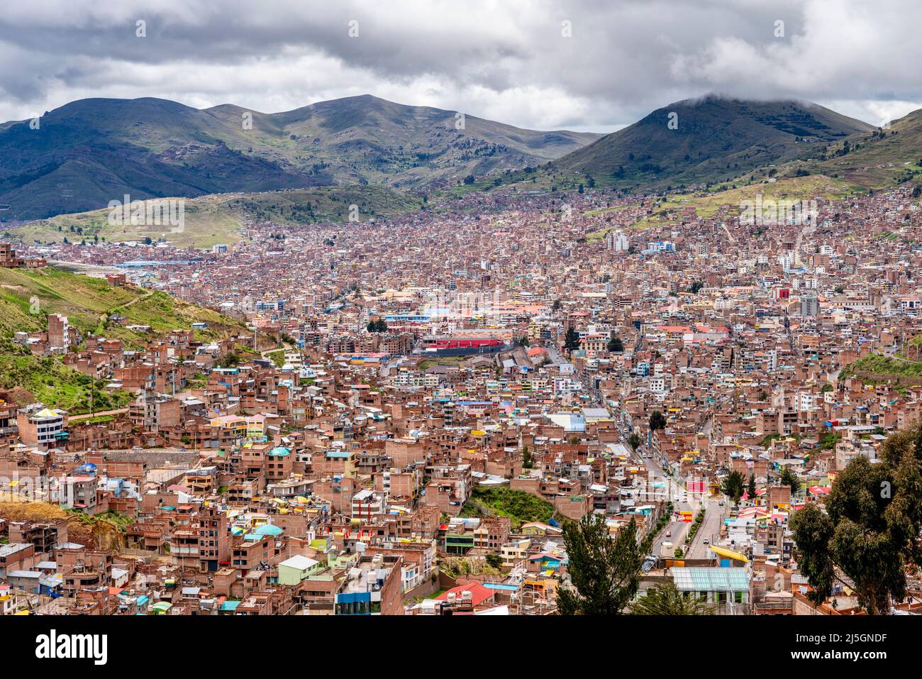 The Skyline Of The City Of Puno, Puno Province, Peru Stock Photo - Alamy
