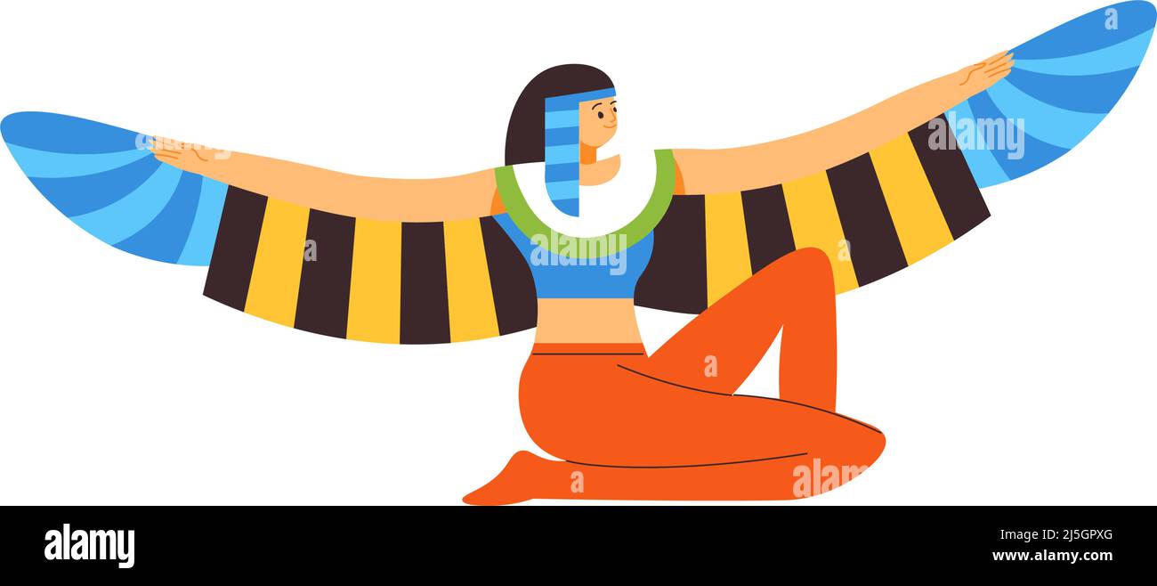 Goddess Isis, Ancient egyptian mythology belief Stock Vector Image ...