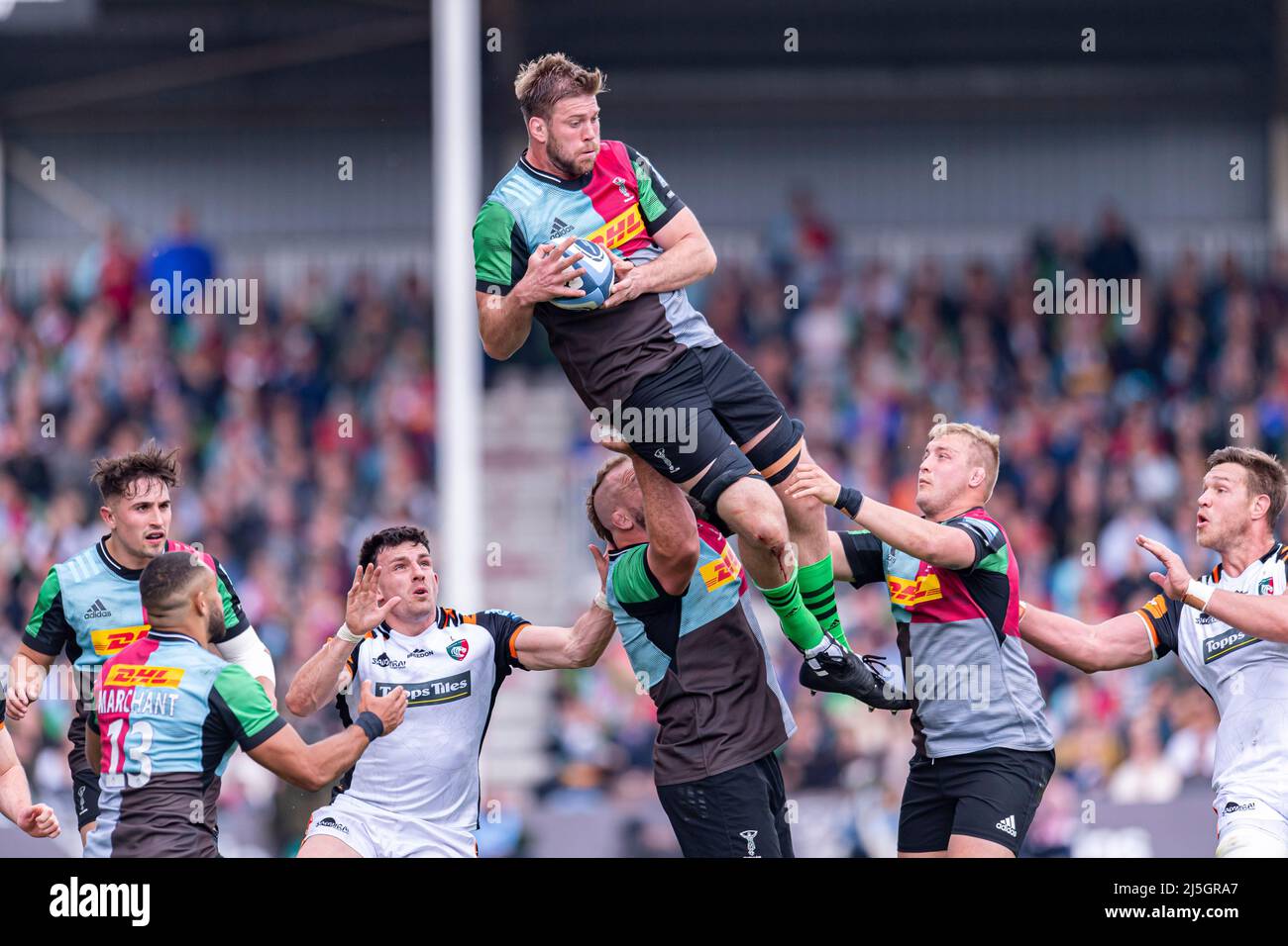 Gallagher premiership rugby ball hi-res stock photography and images ...