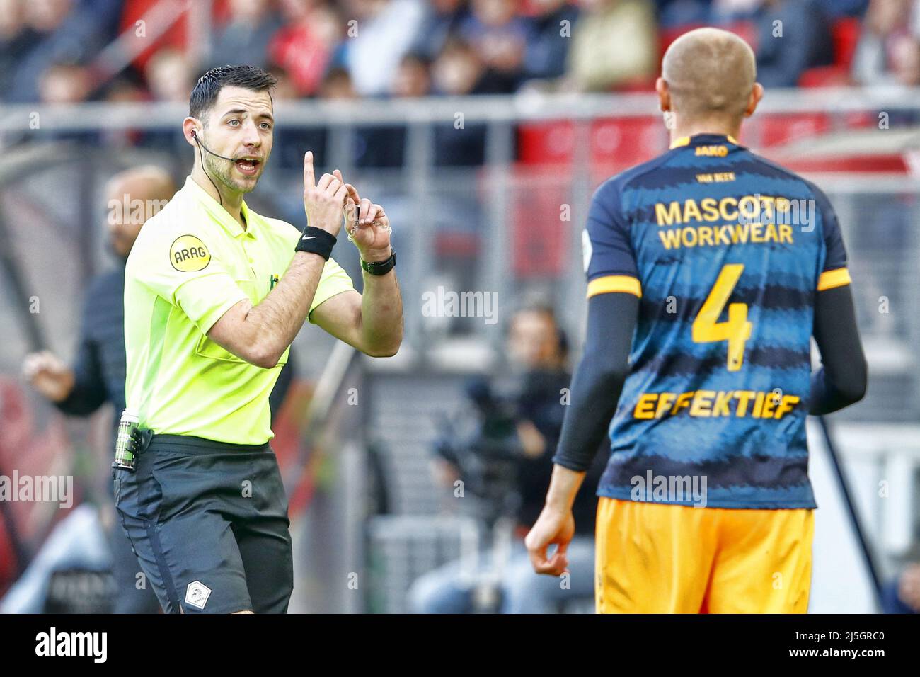 ALKMAAR, AFAS Stadium, 23-04-2022 , season 2021 / 2022 , Dutch ...