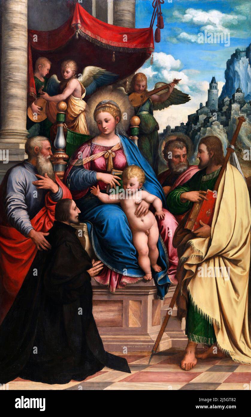 The Virgin and Child with Saints Joseph, Philip and James, and Filippo ...