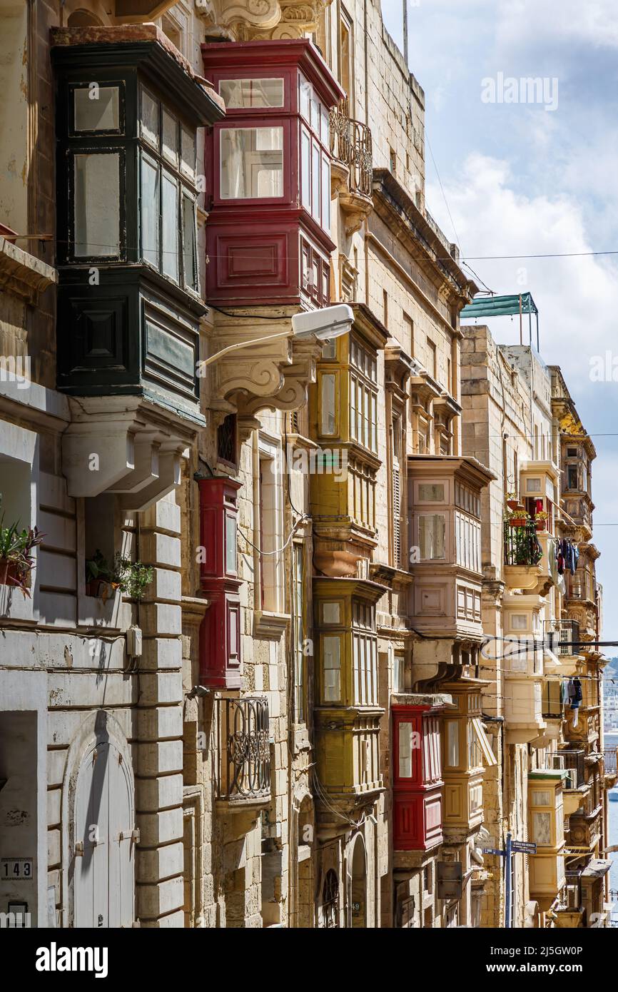 Architectural shots of the streets of Valletta, Malta Stock Photo - Alamy