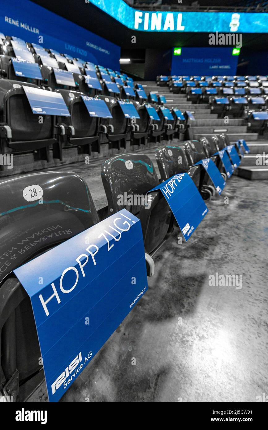 The Bossard Arena is ready for the third final game during the National ...