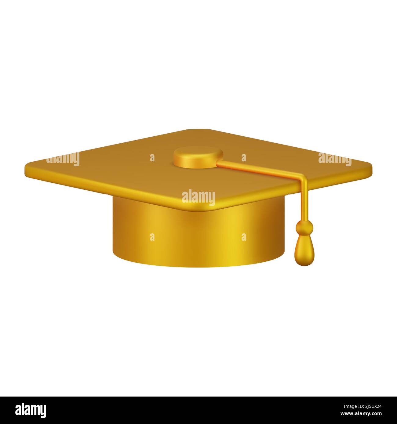 3d render graduation cap icon Stock Vector Images - Alamy