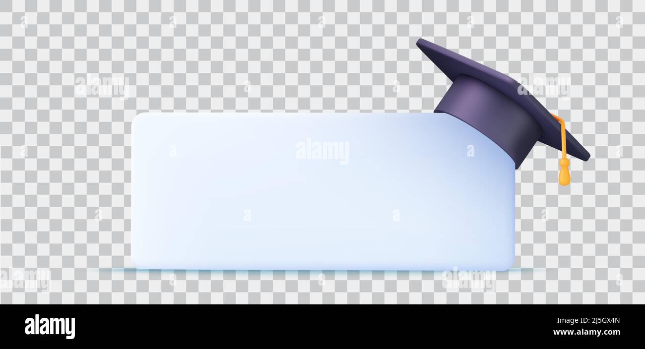 3d Graduation cap icon Stock Vector Image & Art - Alamy