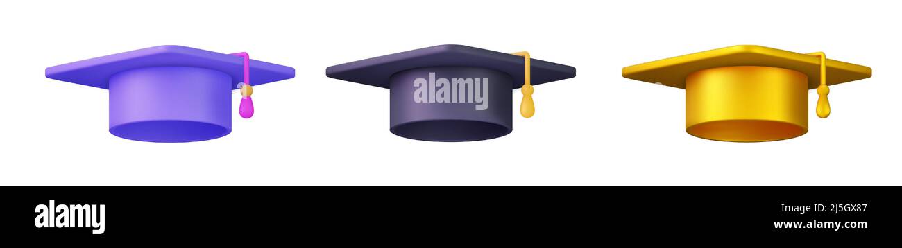 3d Graduation cap icon Stock Vector Image & Art - Alamy