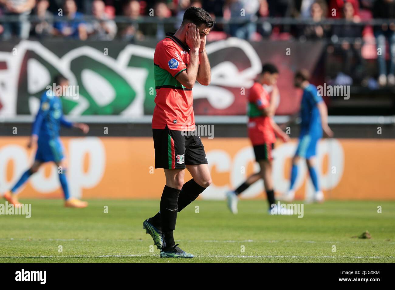 NIJMEGEN - Ivan Marquez of NEC after the Dutch Eredivisie match between ...