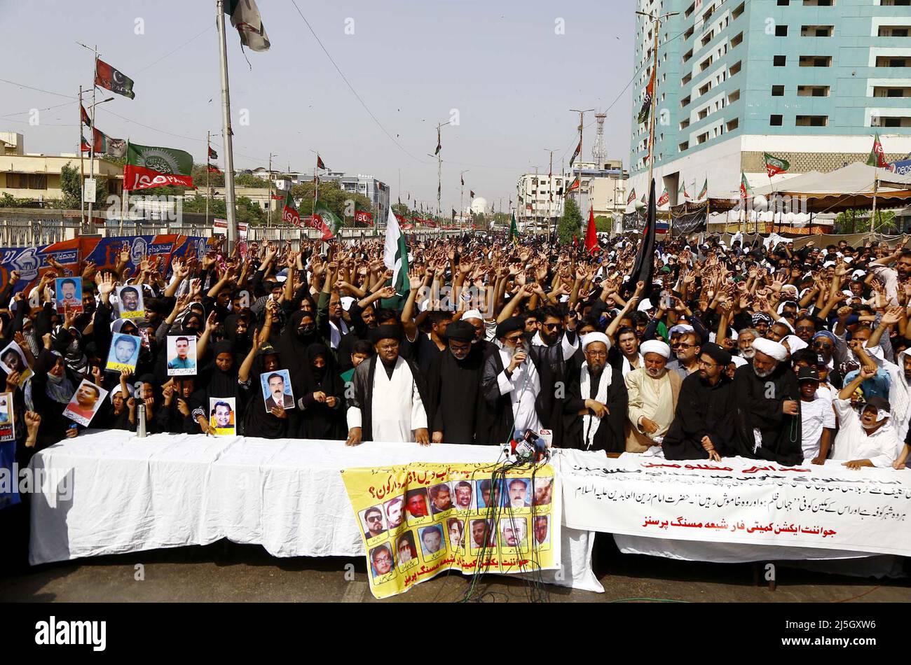 Members of Shia Community are holding protest demonstration for ...