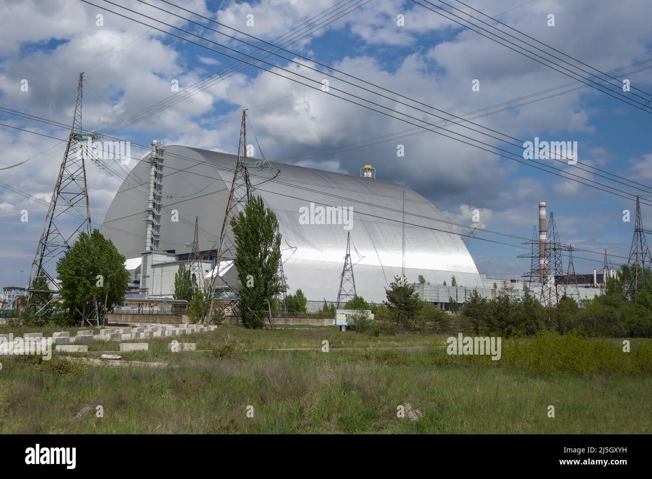 New Safe Confinement of the Chernobyl power plant in the Ukraine Stock ...