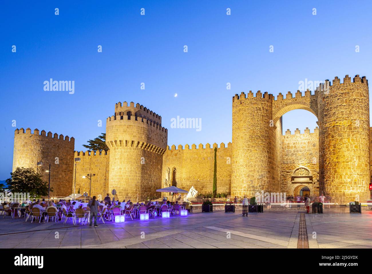 Alcazar gate in the Wall of Avila, Avila, Spain Stock Photo - Alamy