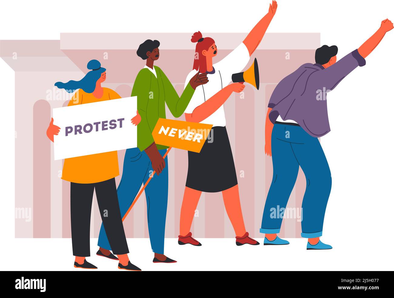 Protesters for peace Cut Out Stock Images & Pictures - Alamy