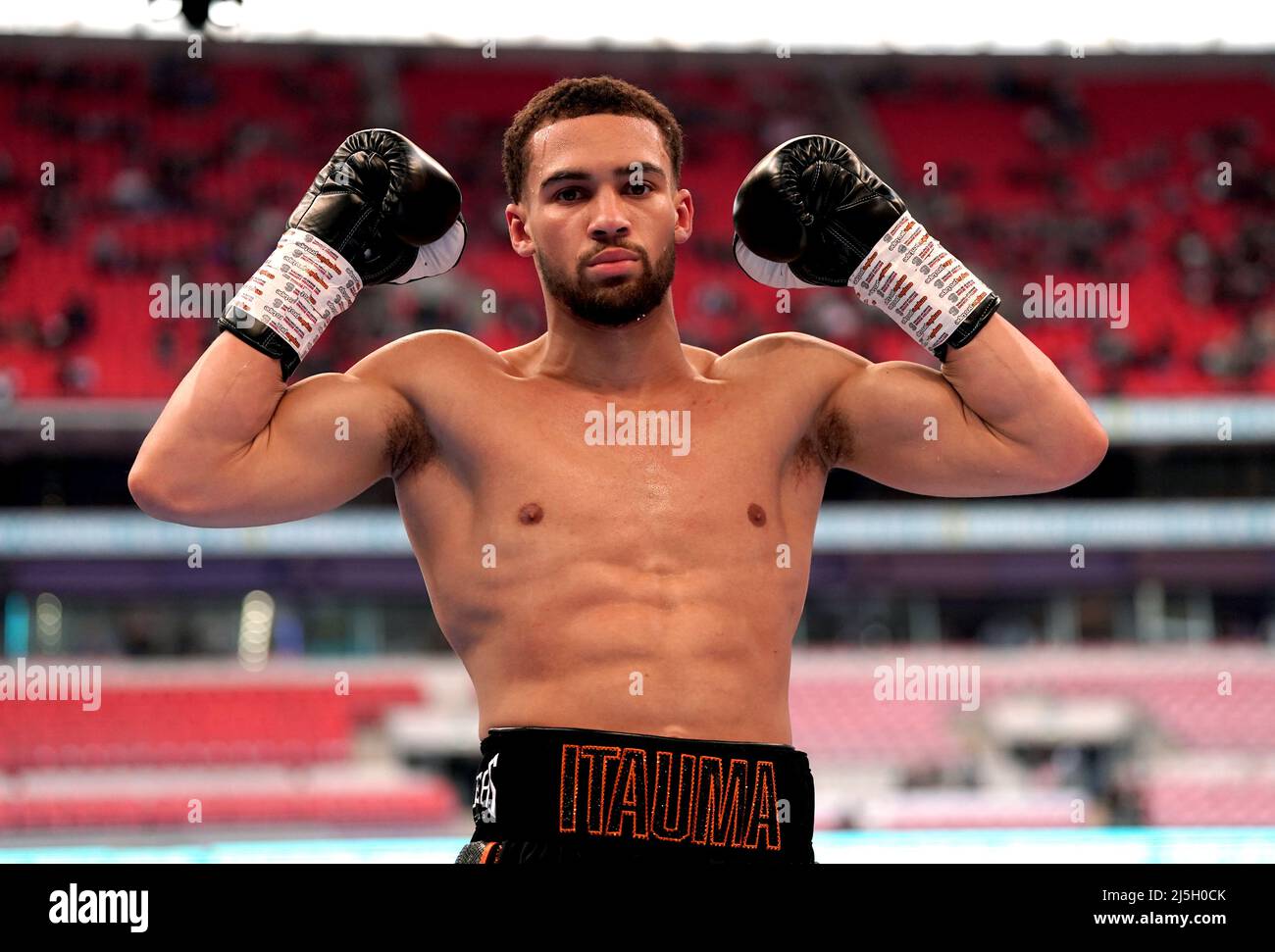 Karol Itauma celebrates after knocking down Michal Ciach to win the ...