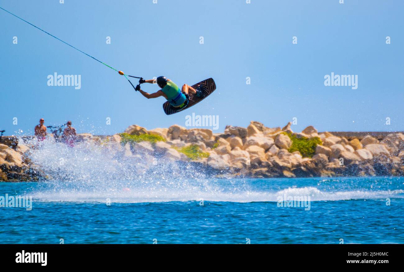 The first cable park for wake boarding at the Bulgarian Seaside. Varna ...