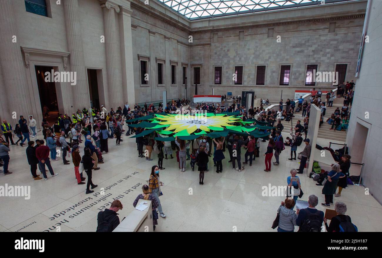London, England, UK. 23rd Apr, 2022. Extinction Rebellion activists ...