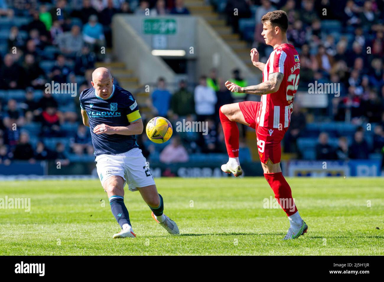 Dens Park, Dundee, UK. 23rd Apr, 2022. Scottish premier league football ...