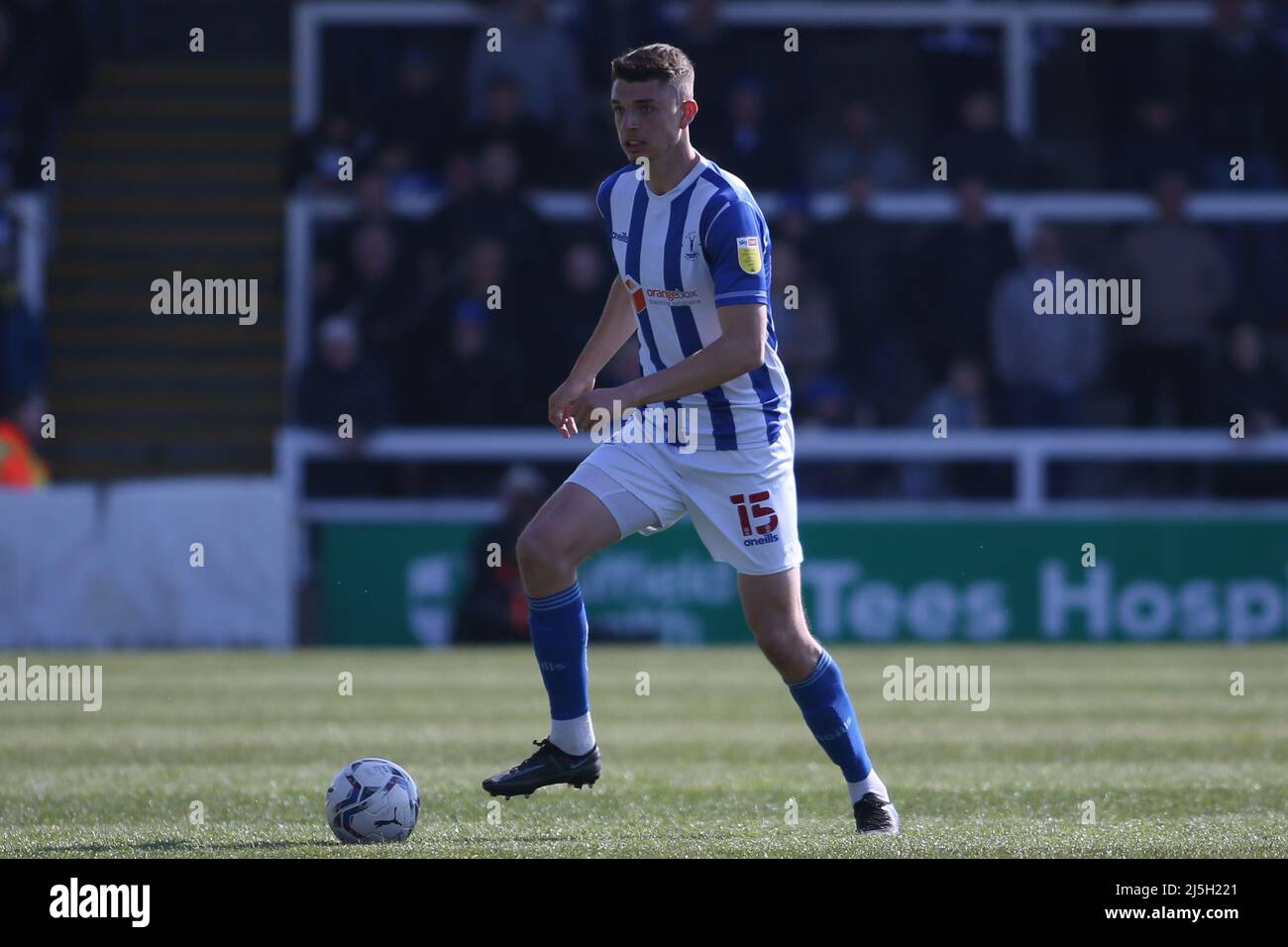 HARTLEPOOL, UK. APR 23RD Hartlepool United's Jake Hull during the Sky ...