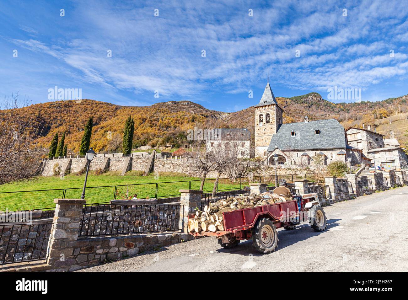 Plan village, Huesca, Spain Stock Photo - Alamy