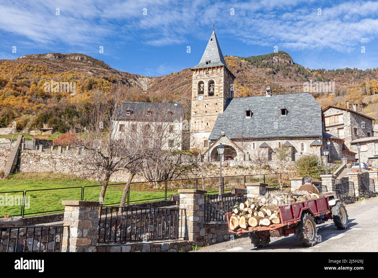Plan village, Huesca, Spain Stock Photo - Alamy