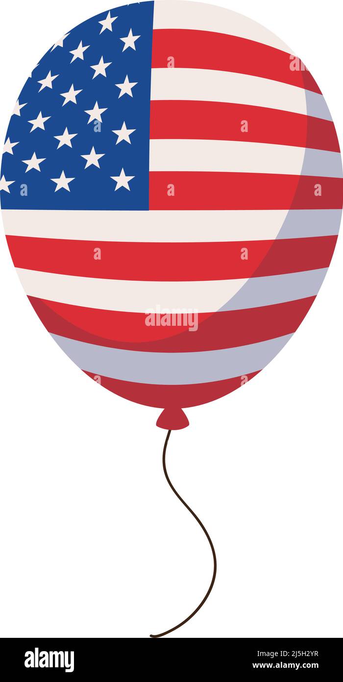 balloon with american flag Stock Vector Image & Art - Alamy