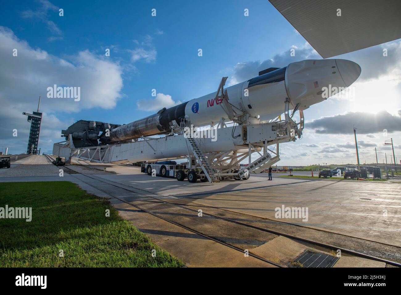 SpaceX's Crew Dragon - named Freedom by the Crew-4 astronauts - atop ...