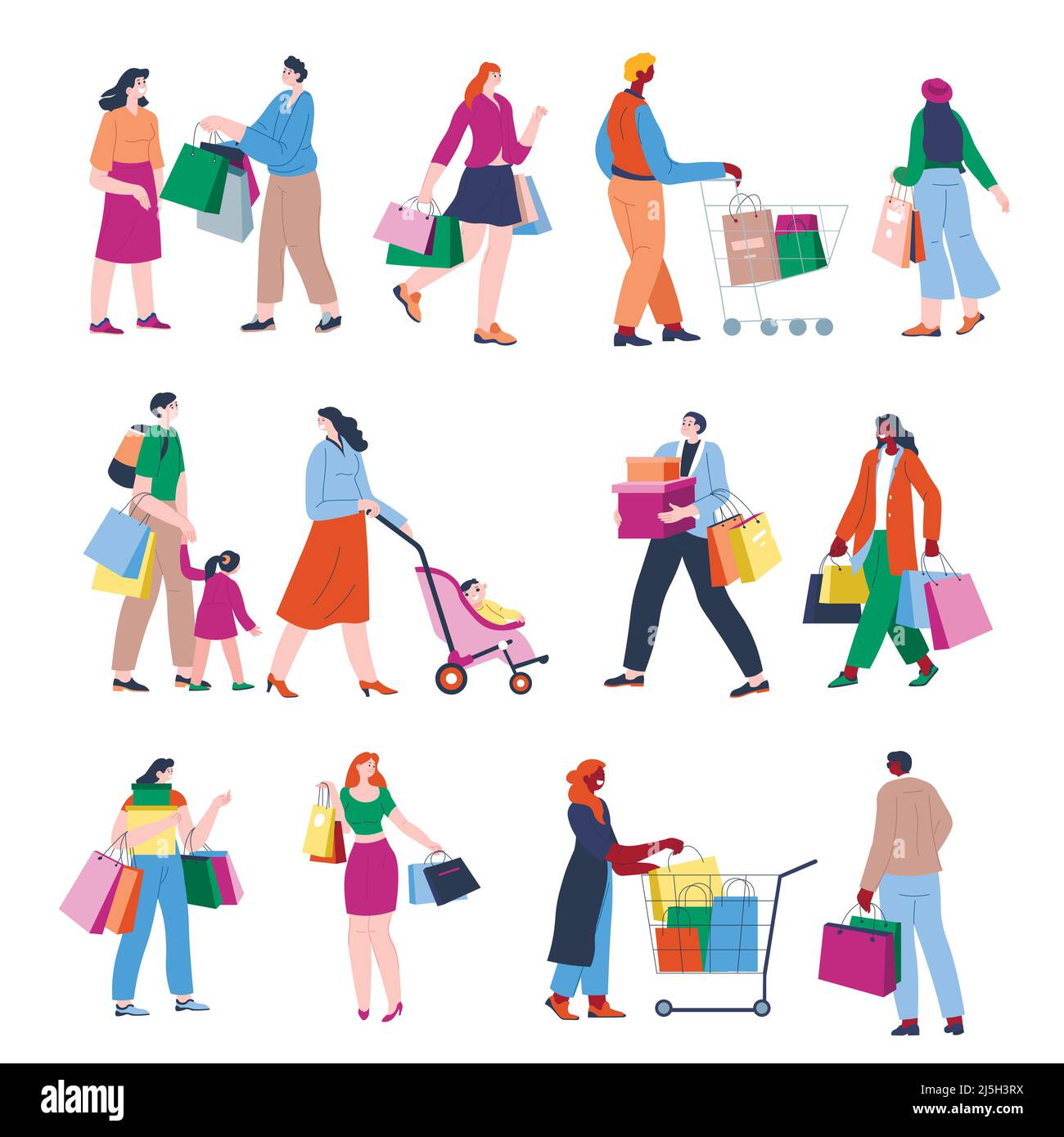 Shopping mall portrait Stock Vector Images - Alamy
