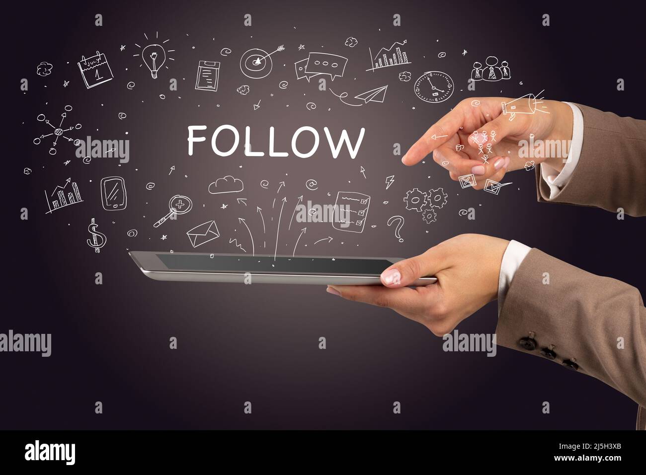 Close-up of a touchscreen, social media concept Stock Photo - Alamy