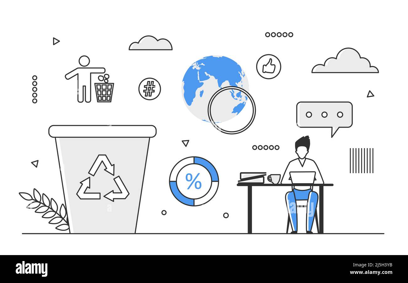 Global ecology and environmental protection. Recycling management ...